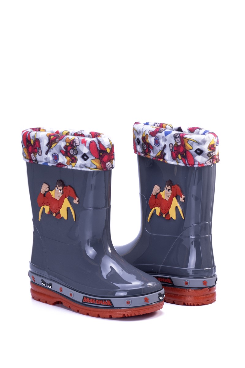 Euromart - Children's Rubber Boots GZ001 - Smoke Gray #365757