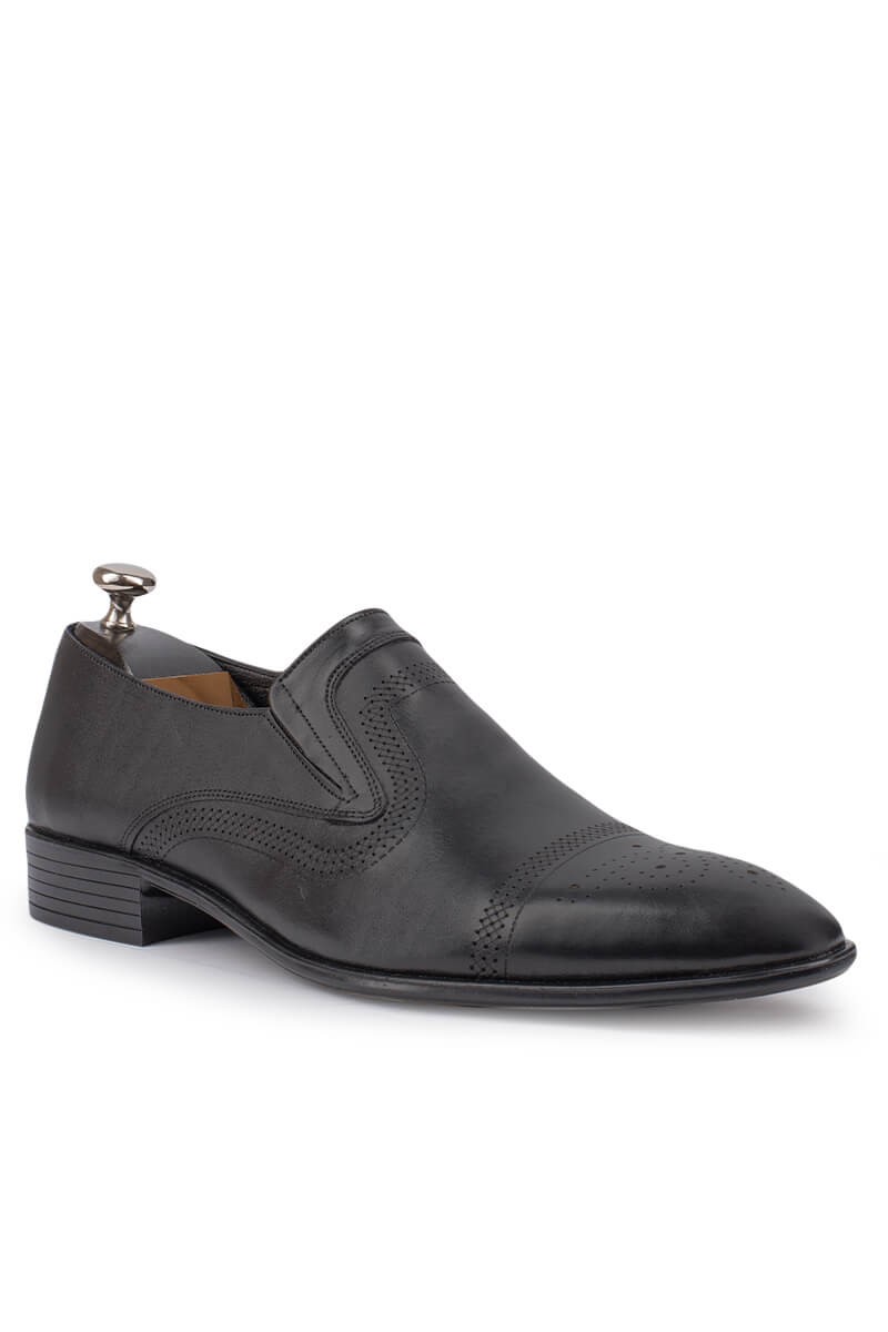 Euromart - ANTONIO GARCIA Men's leather elegant shoes - Black 202108355576