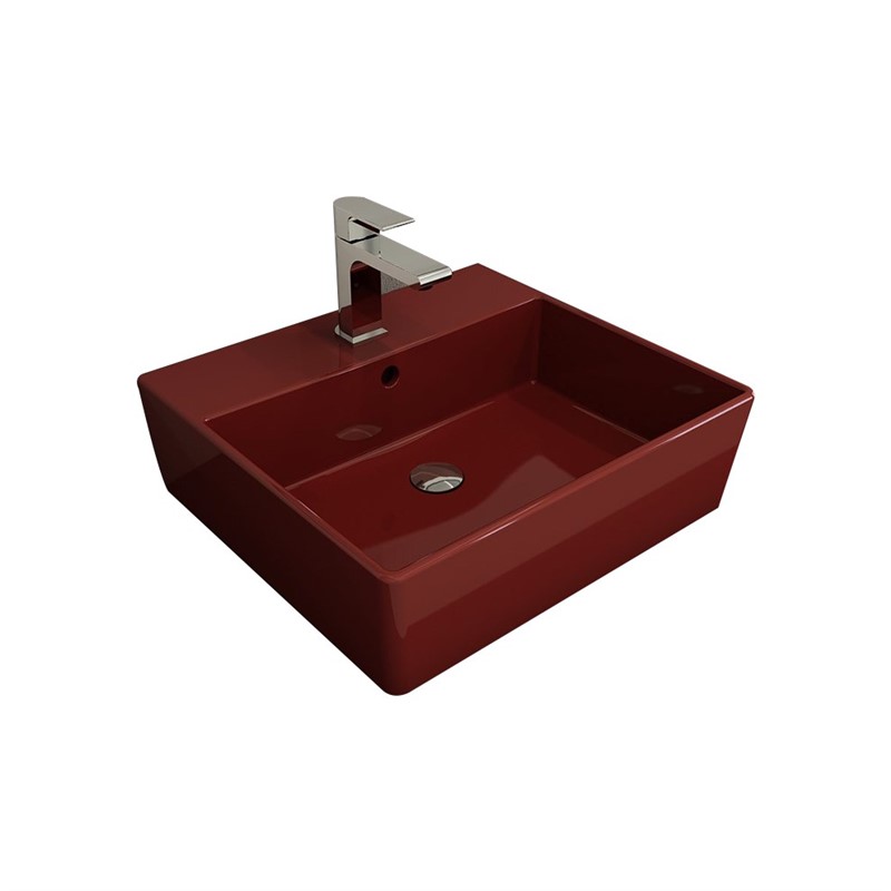 Euromart - Bocchi Milano Countertop Washbasin 50cm - Red #338147