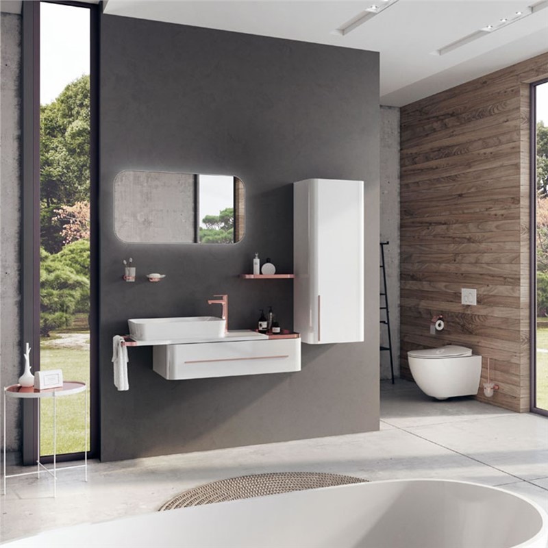 Euromart - Creavit Angel Bathroom Set 120 cm - Pink-White #337667