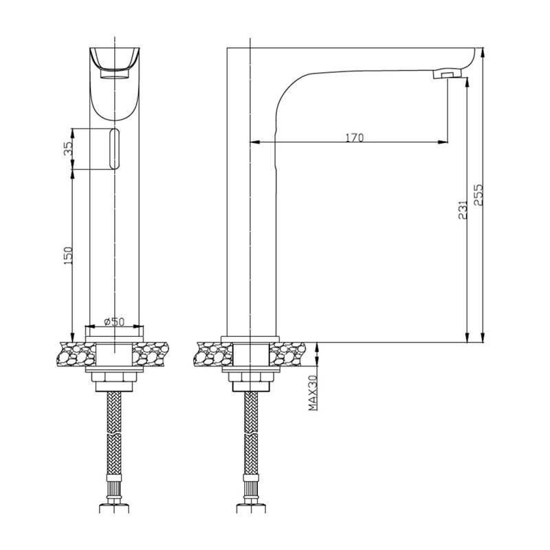 Euromart - Creavit Photocell Sink Faucet - Chrome #344856