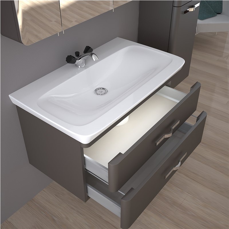 Euromart - Denko Girne 90 cm Banyo Dolabı