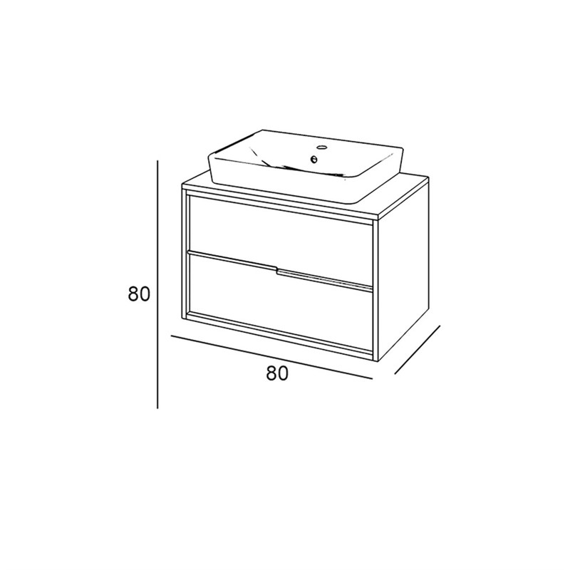 Euromart - Denko Matia Base cabinet with sink 80 cm - #340975