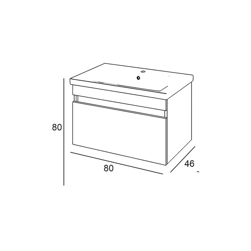 Euromart - Denko More Lower bathroom cabinet 80 cm - #341016