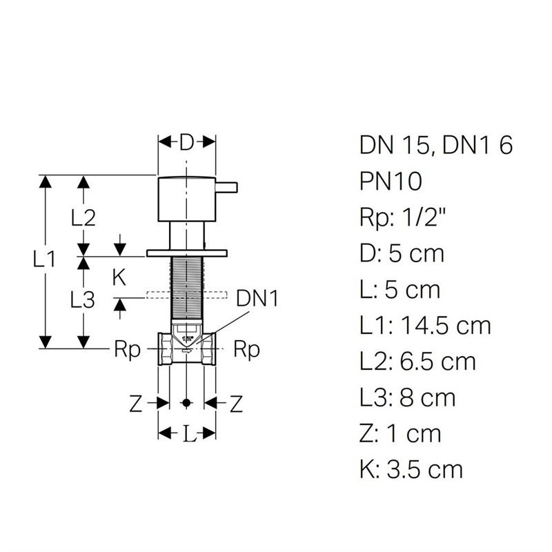 Euromart - Geberit Ankastre Stop Valf Seti