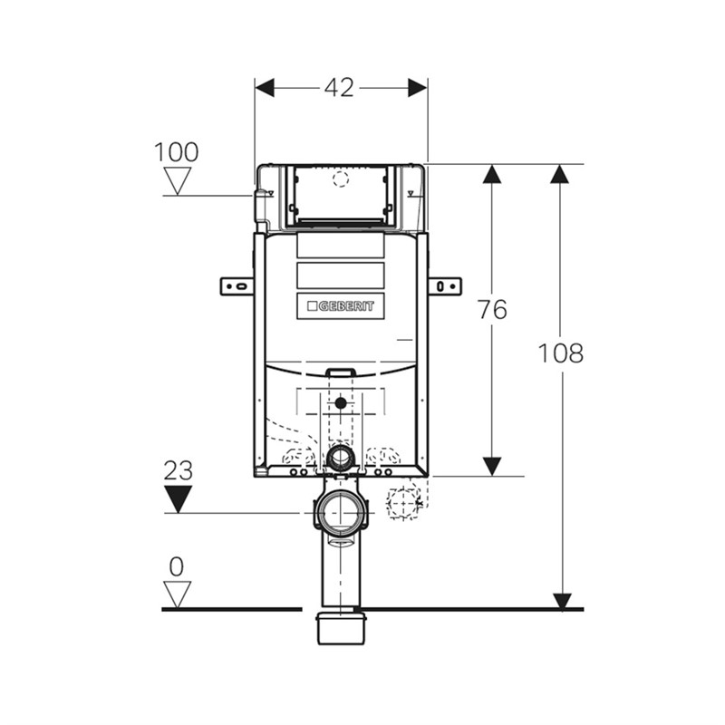 Euromart - Geberit Sigma Kombifix inset cistern with stand 12 cm ...