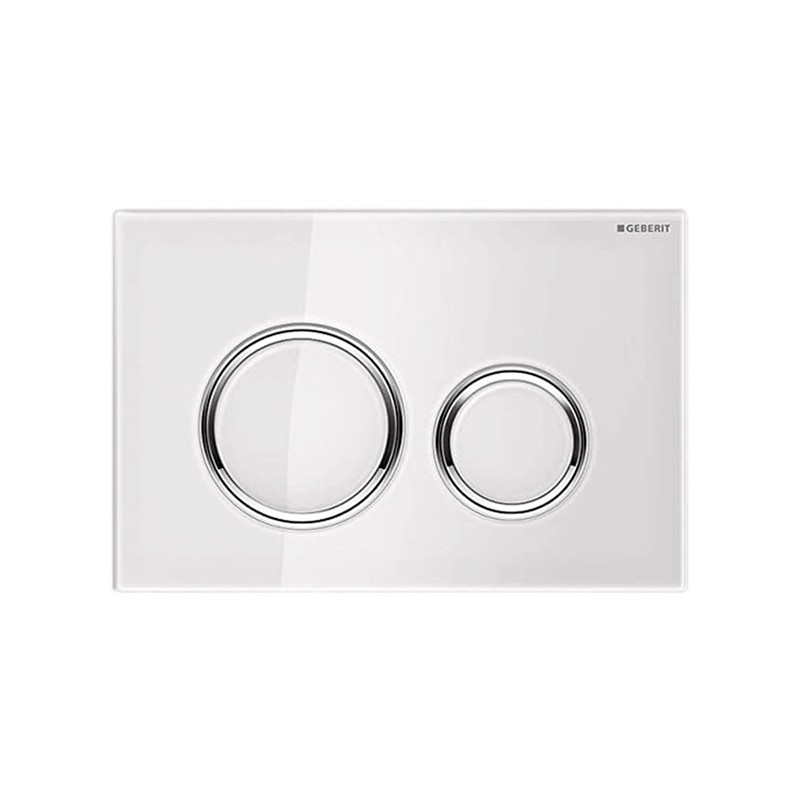 Euromart - Geberit Sigma21 Double Push Control Panel - White Glass ...