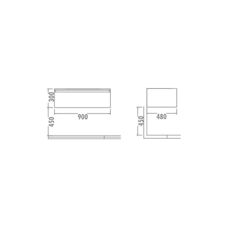 Euromart - Nplus Baco Plus Base cabinet with drawer 90 cm - White #338617