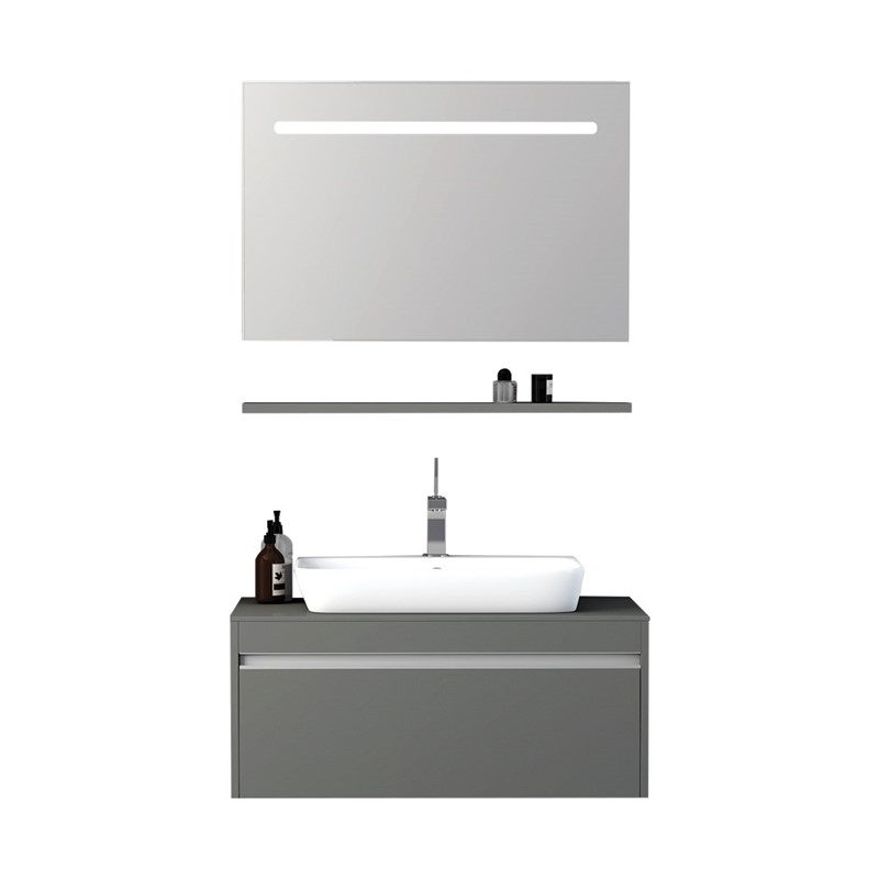 Euromart - NPlus Camaro Bathroom Set 90cm - Gray #336009
