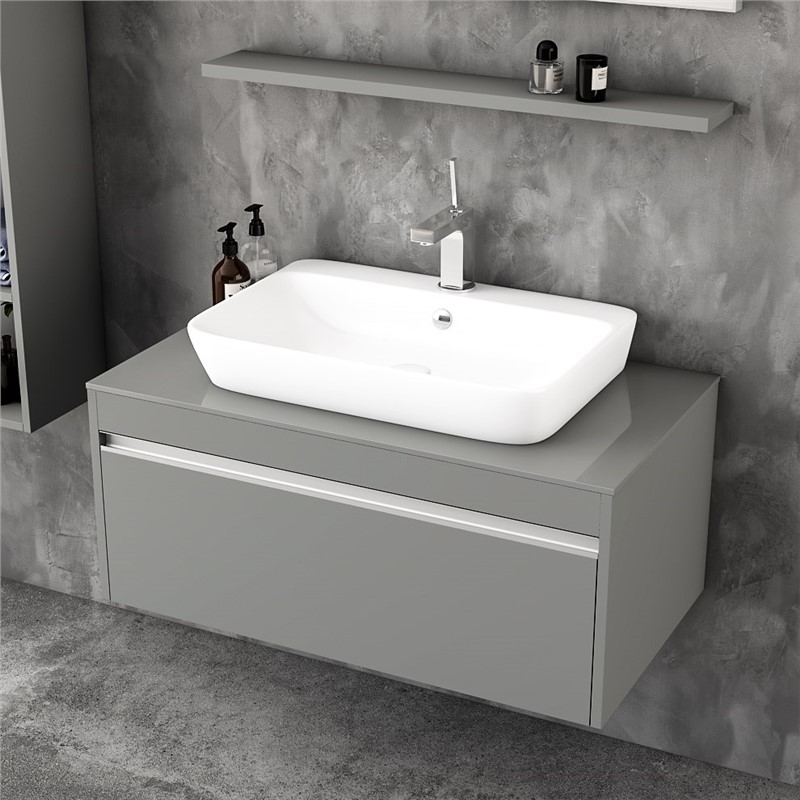 Euromart - NPlus Camaro Bathroom Set 90cm - Gray #336009