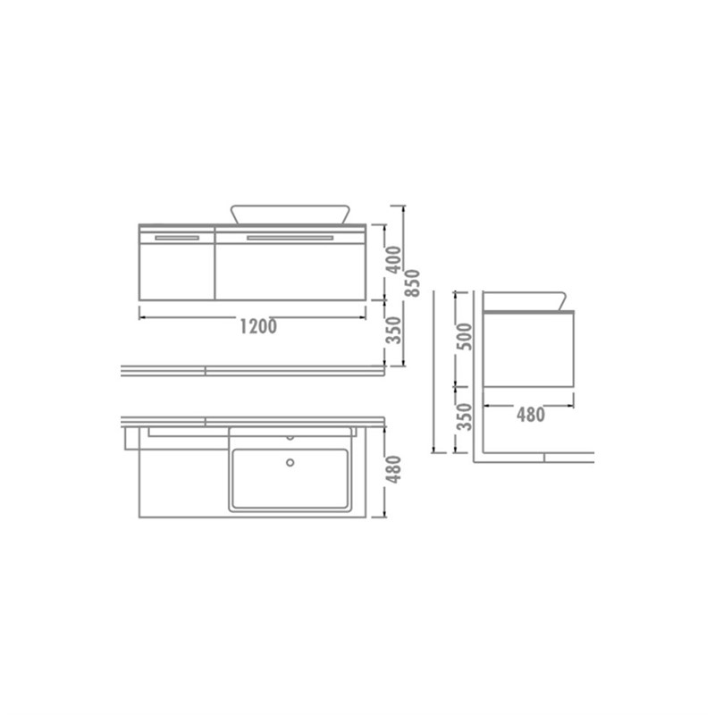 Euromart - Nplus Delux Base Bathroom Cabinet 120cm - White #338711