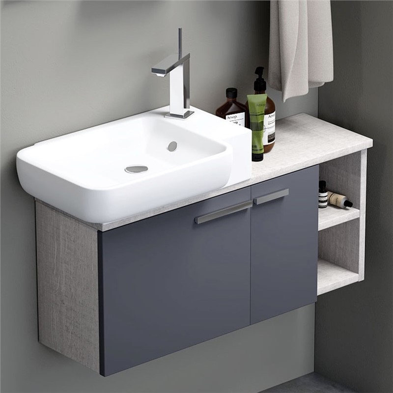 Euromart - Nplus Polo Base cabinet with sink 96 cm - Anthracite #342443