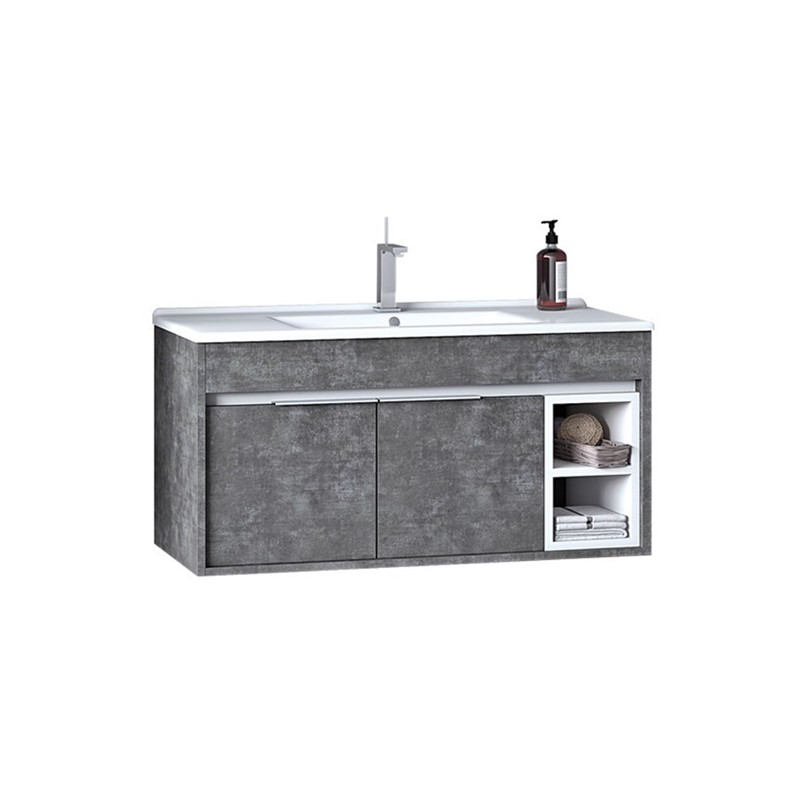 Euromart - Nplus Pulsar Bathroom Base Cabinet 100cm - Gray #338684