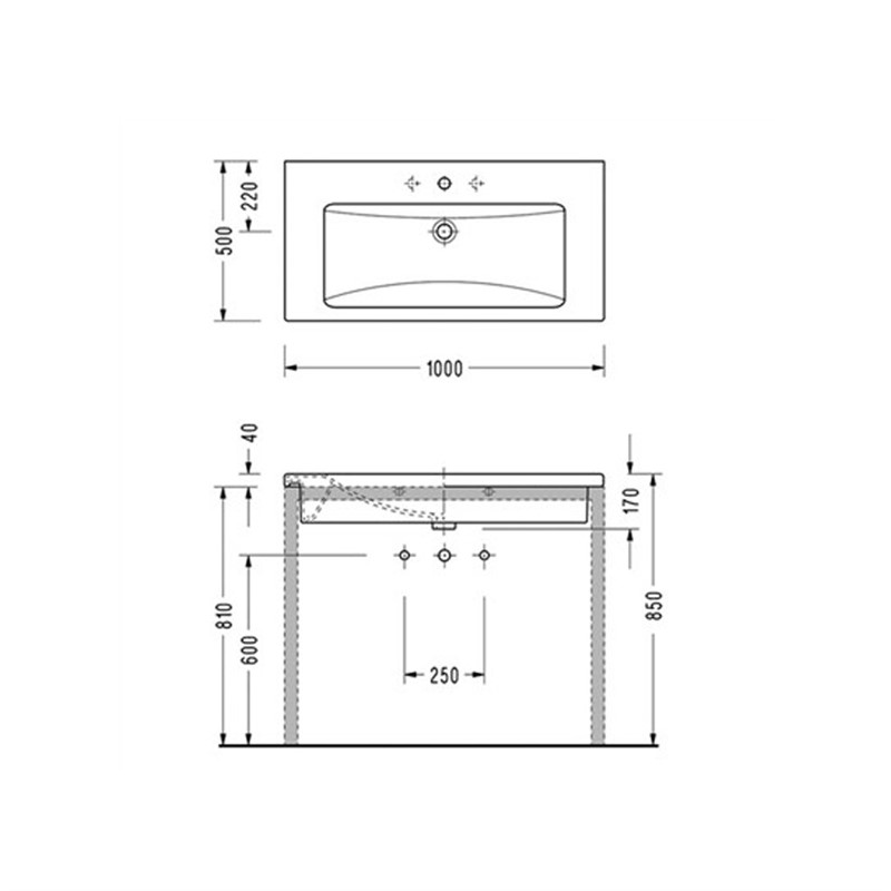 Euromart - Orka Su Bathroom Cabinet 80 cm - Golden Oak #336642