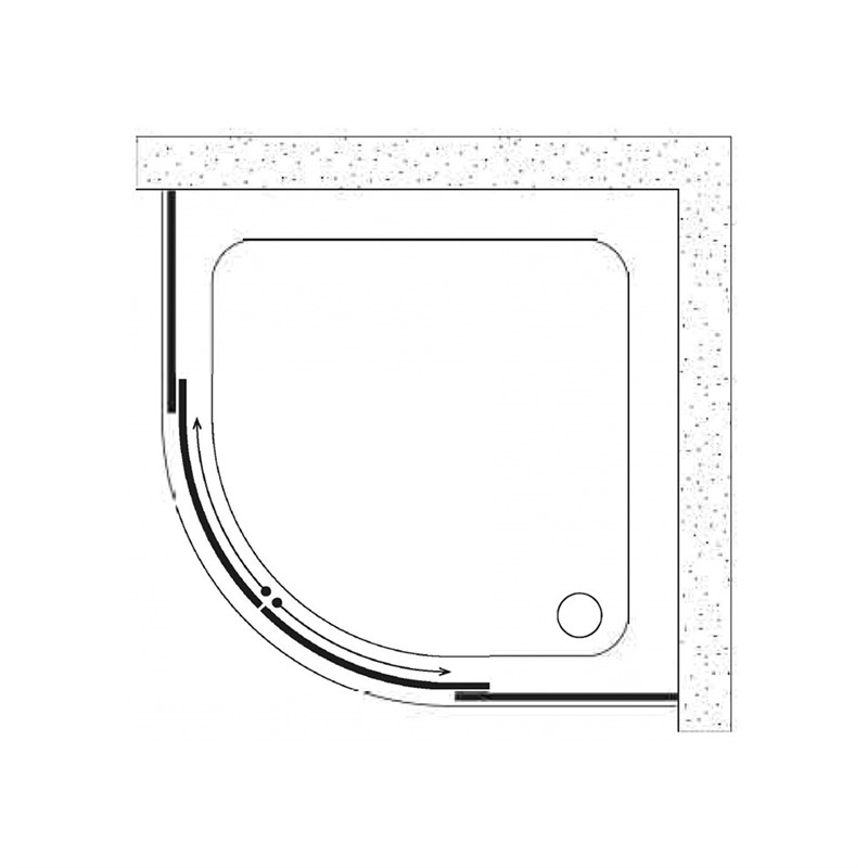 Euromart - Shower Boss Oval shower cabin 90x90cm - #346852