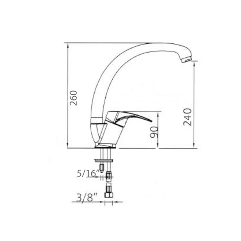 Euromart - Tema Cosmo Krom Kuğu Mutfak Eviye Bataryası