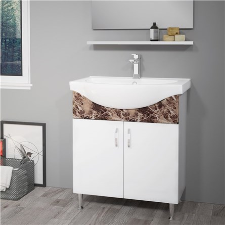Euromart - Orka Duru 80 cm Ayaklı Banyo Dolabı