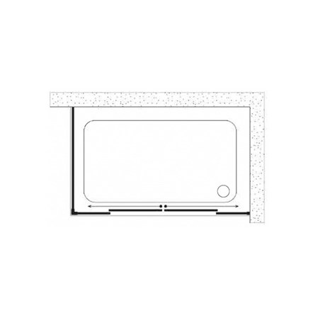 Euromart - Shower Boss Double Door Side Panel Shower Cabin 140x80 cm ...