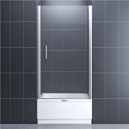 Euromart - Shower Relax Between Two Walls Shower cabin 90 cm - Inox #348538