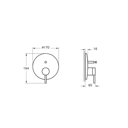 Euromart - VitrA Origin Concealed Bathroom Faucet - Nickel #340662