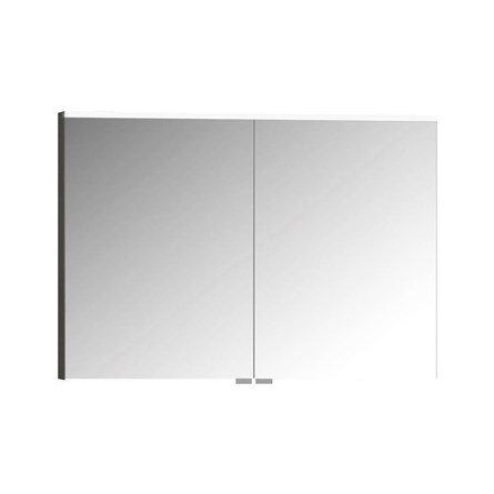 Euromart - Vitra Premium 100 cm Parlak Antrasit Dolaplı Ayna