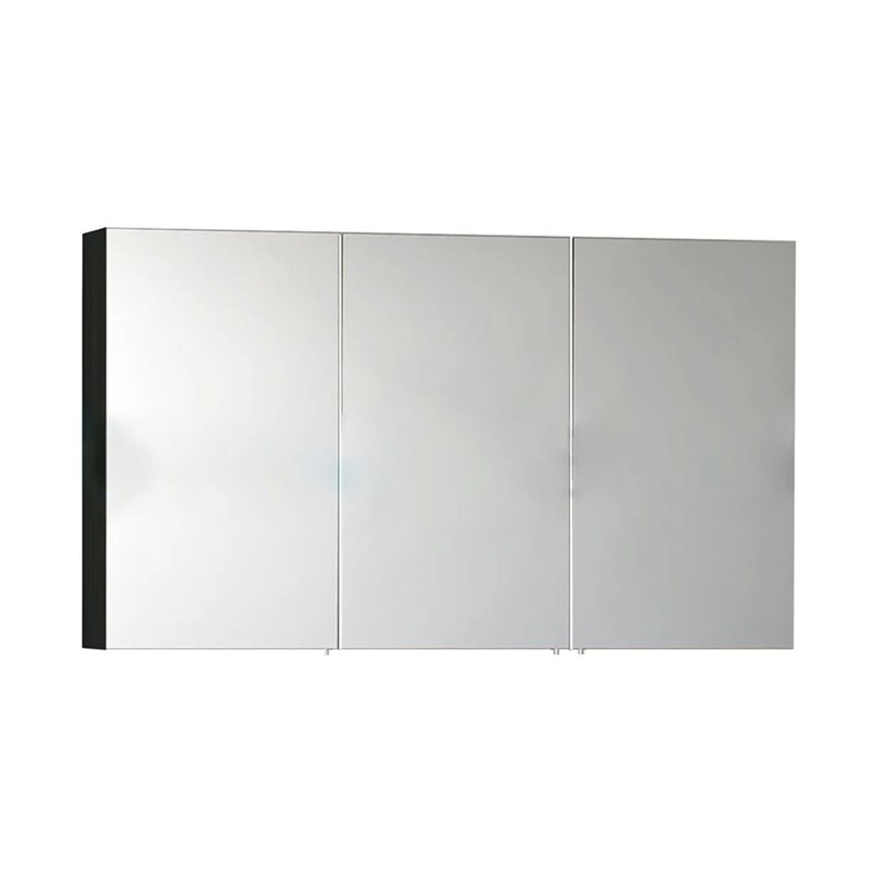 Euromart - Vitra Classic 120 cm Siyah Ahşap Dolaplı Ayna
