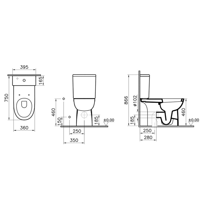 Euromart - VitrA Conforma Toilet with cistern for people with physical ...