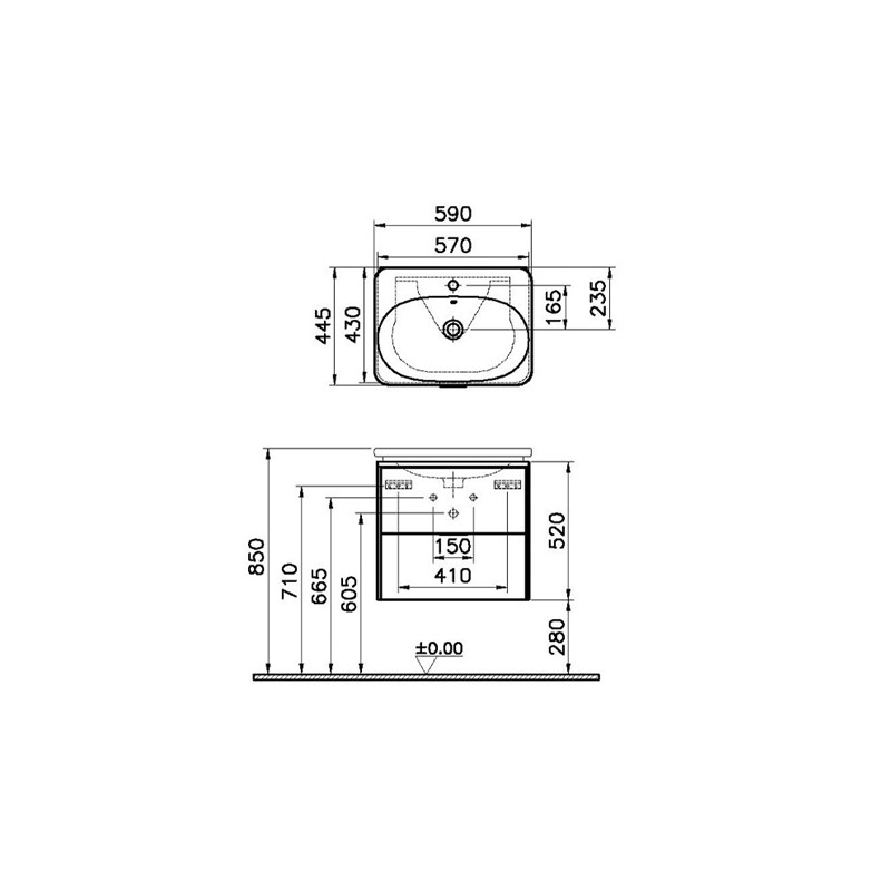 Euromart - VitrA Nest Trendy Bathroom Cabinet 60 cm - White #339009