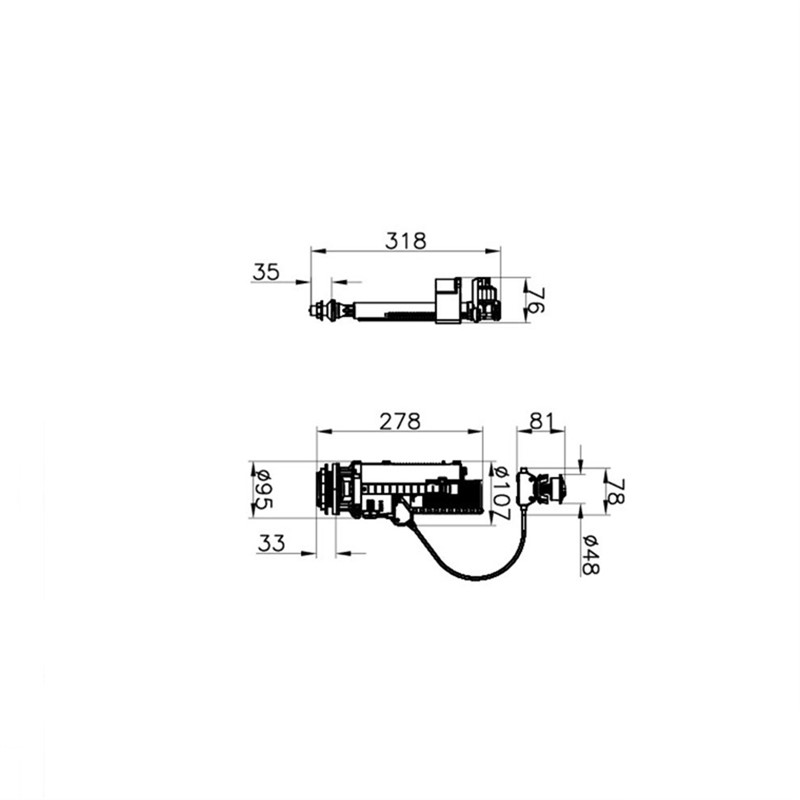 Euromart - VitrA Plus 3/6 L Çift Kademeli Rezervuar İç Takım 330B4110