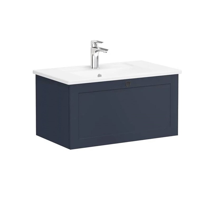 Euromart - VitrA Root Classic Cabinet with sink 80 cm - Dark Blue Matt ...