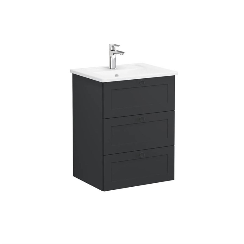 Euromart - VitrA Root Classic Base cabinet with sink and three drawers ...