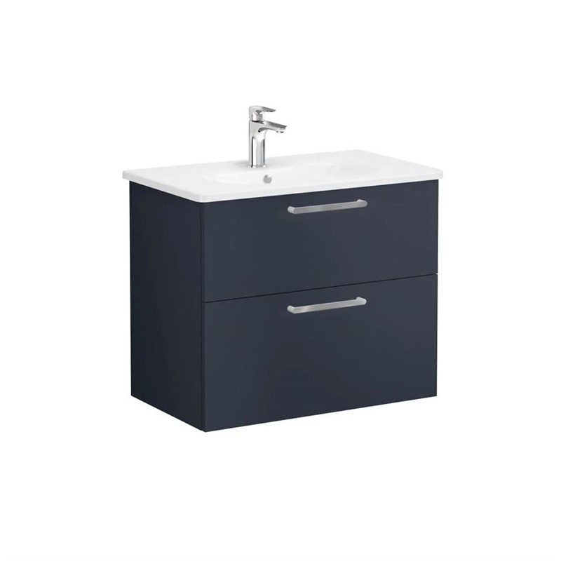 Euromart - Vitra Root Cabinet with sink 80 cm - Dark Blue Matt #354931