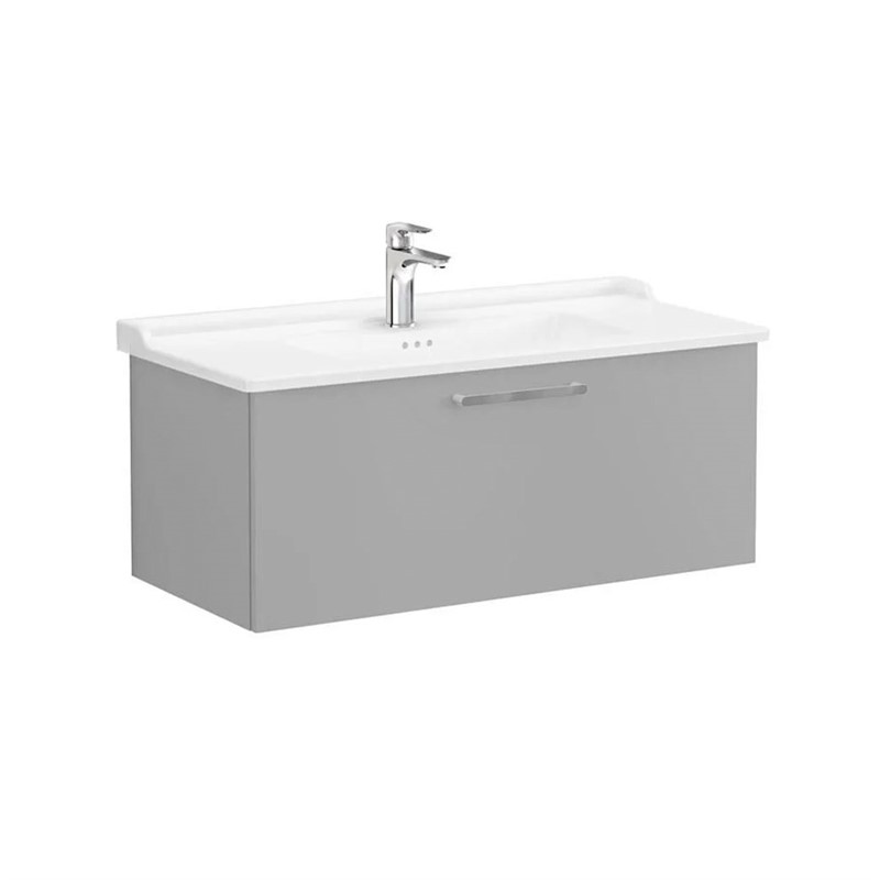 Euromart - Vitra Root Cabinet with sink 100 cm - Matt gray #354879